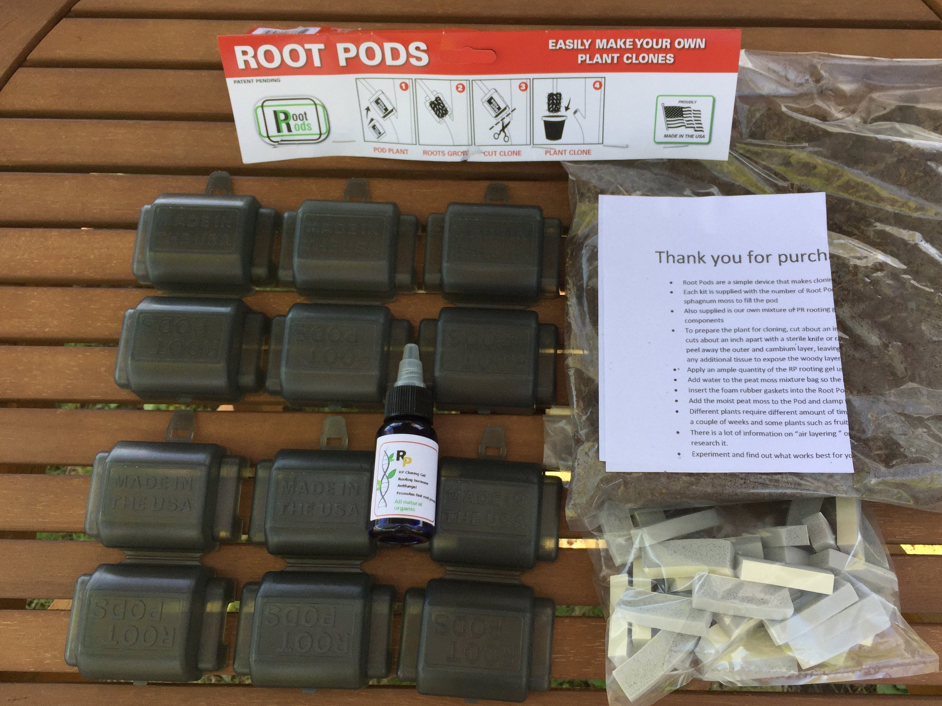 Root Pod Gardners Kit, 6 Pods, Blended Soil and RP Cloning Gel ...
